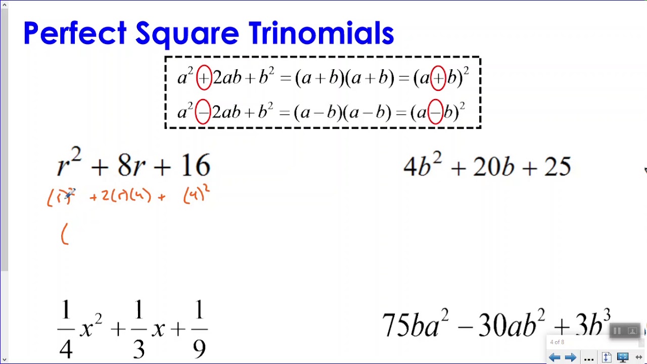 7.5 - Factoring Special Cases & Simplifying Rational Expressions - YouTube