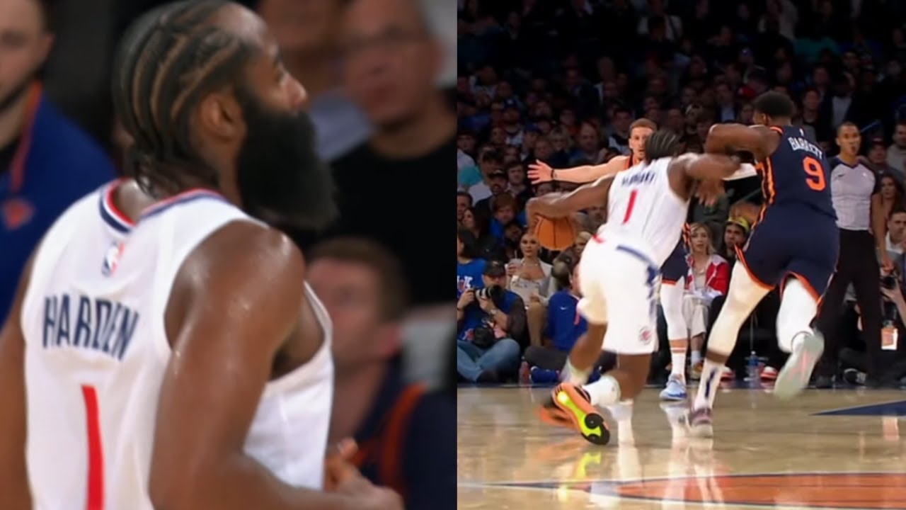 JAMES HARDEN YELLS "IM BACK BABY! IM HERE" AFTER CRAZY ONE LEG SHOT ...