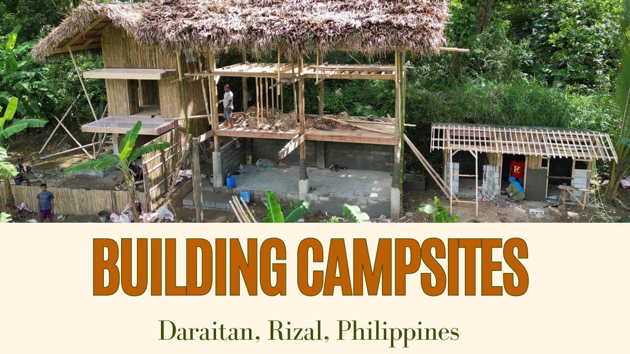 Building campsites in a rural mountain village - YouTube
