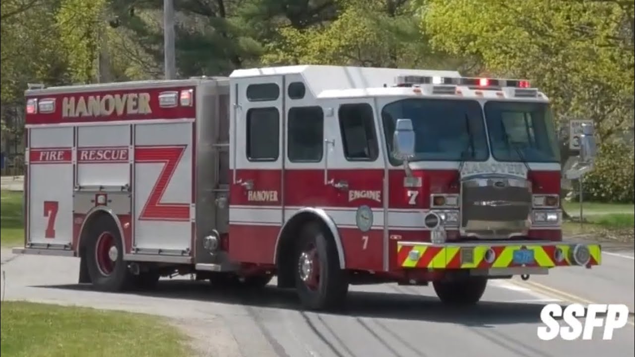 Hanover MA Fire Dept Engine 7 & A2024 Responding - YouTube