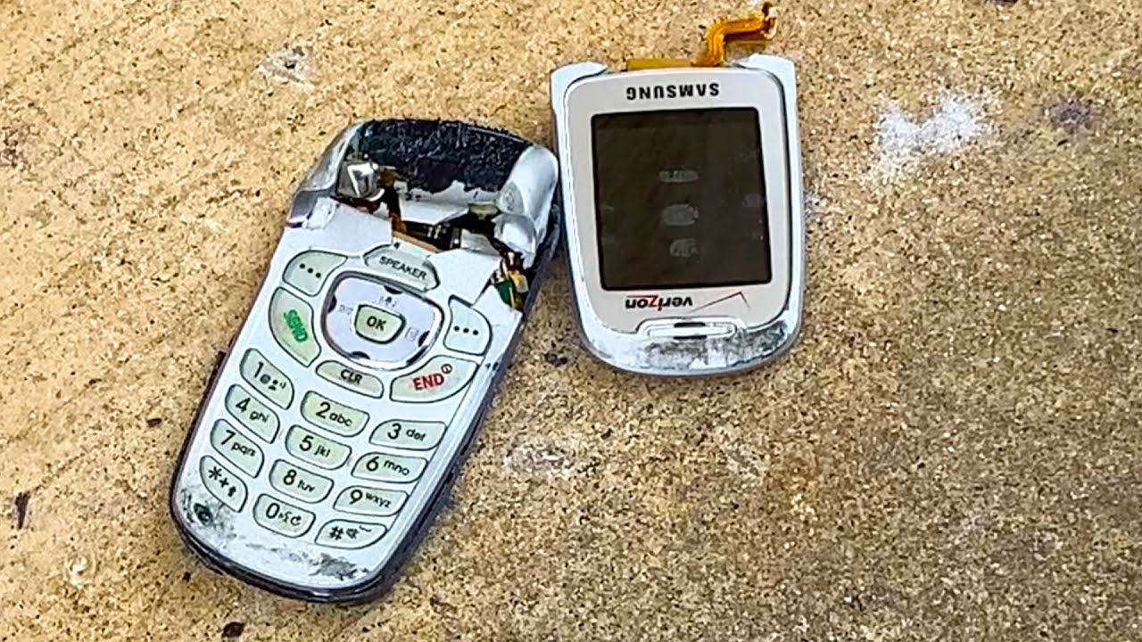 Samsung Flip Phone Destruction - YouTube