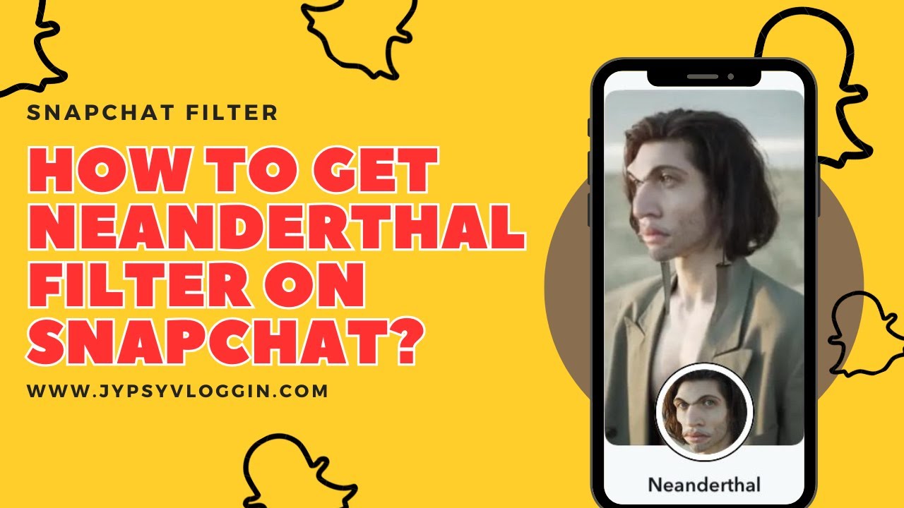 How to get neanderthal face filter on snapchat - YouTube