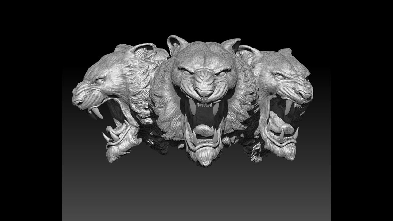 Tiger 3d model - YouTube