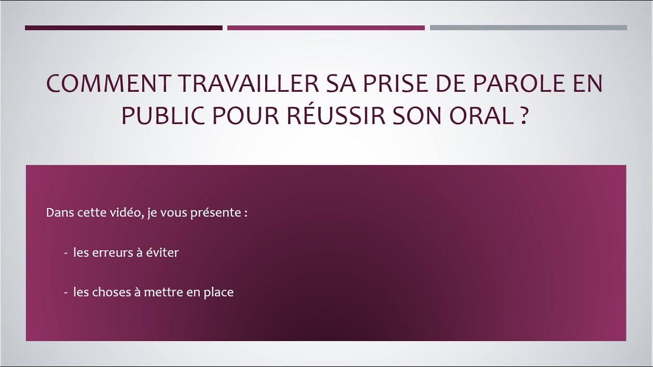 Comment préparer sa prise de parole en public pour réussir son oral ...