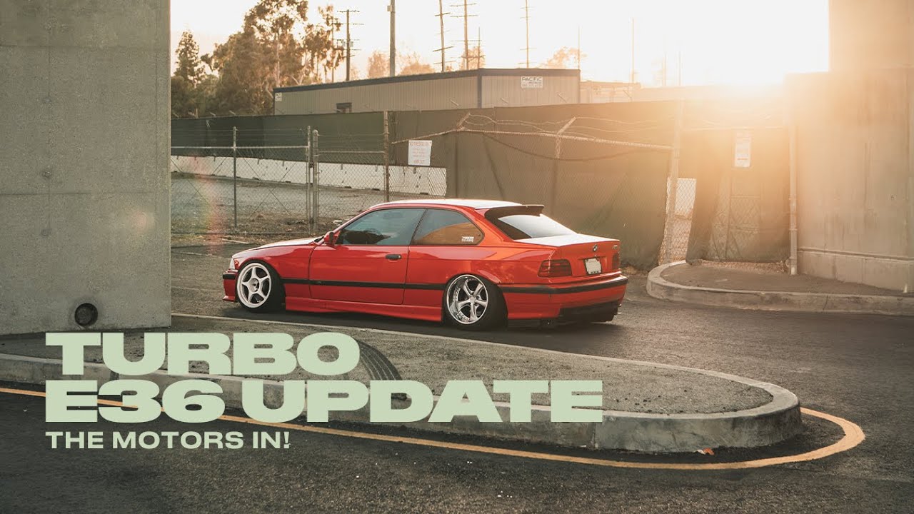Motor is in! E36 turbo build gets closer - YouTube
