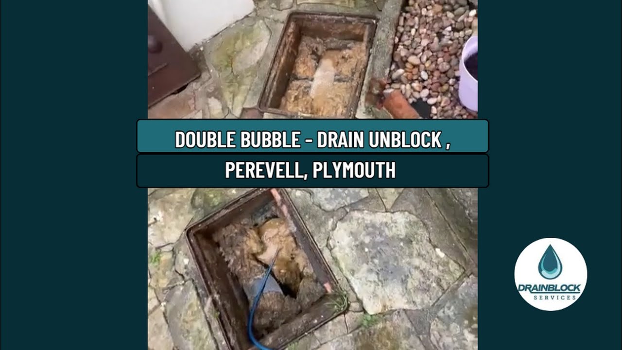 DOUBLE Bubble DRAIN Unblock - Peverell, PLYMOUTH #drainunblocking # ...