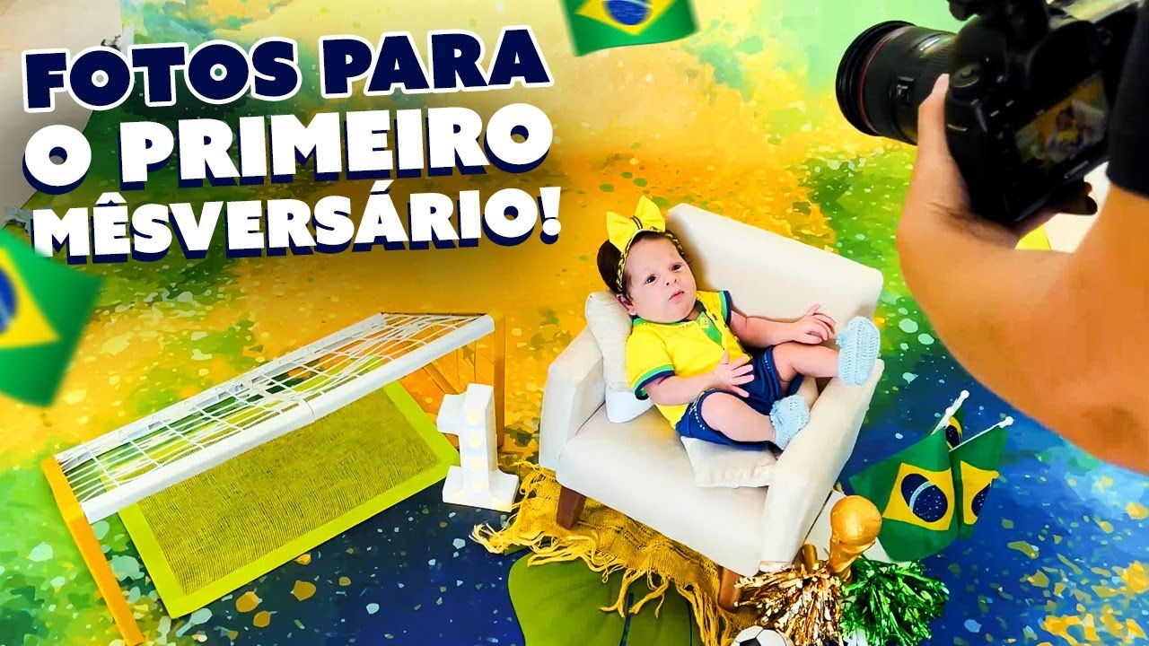 FIZEMOS AS FOTOS PARA O PRIMEIRO MÊSVERSARIO DA MARIA FLOR!! - YouTube