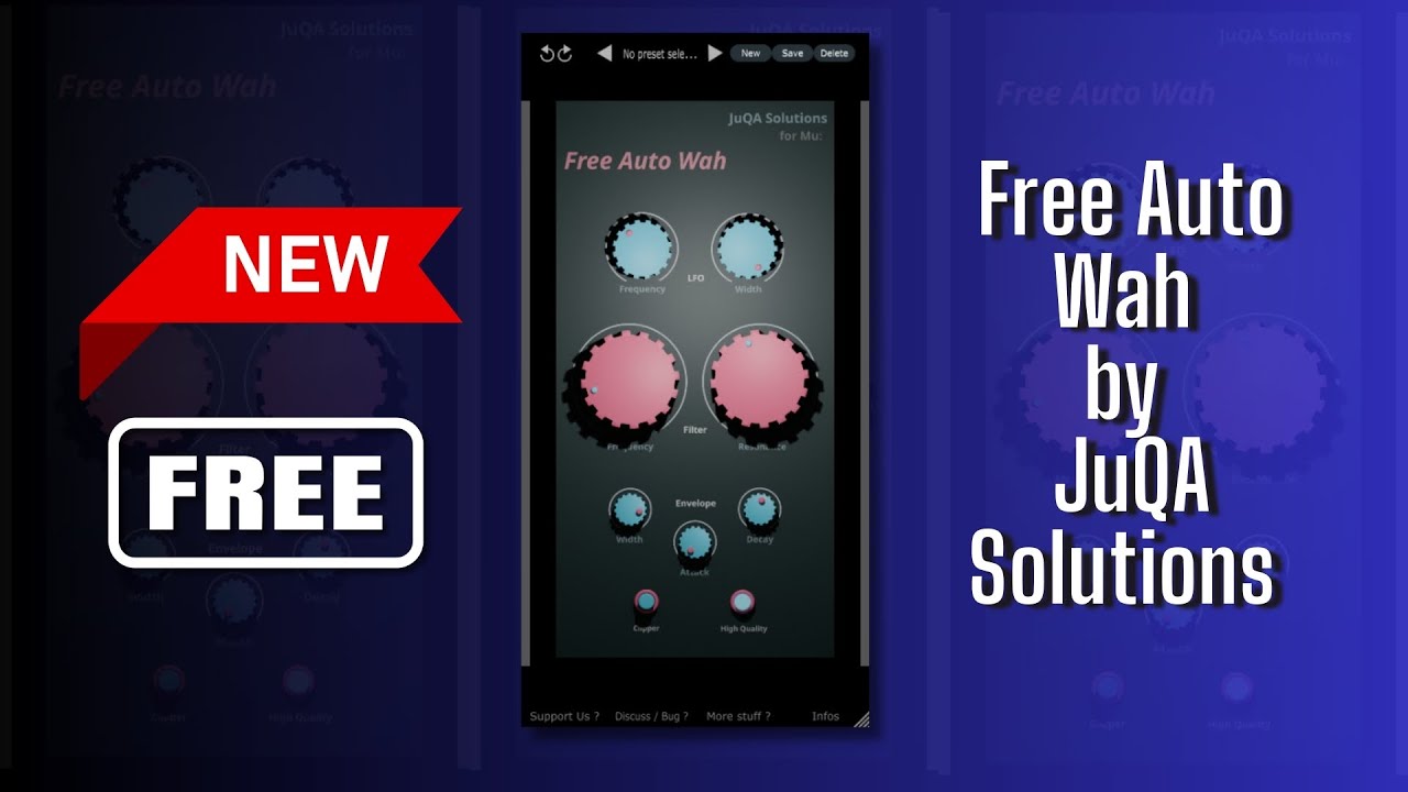 NEW FREE Plugin! Free Auto Wah by JuQA Solutions - Sound Demo - YouTube