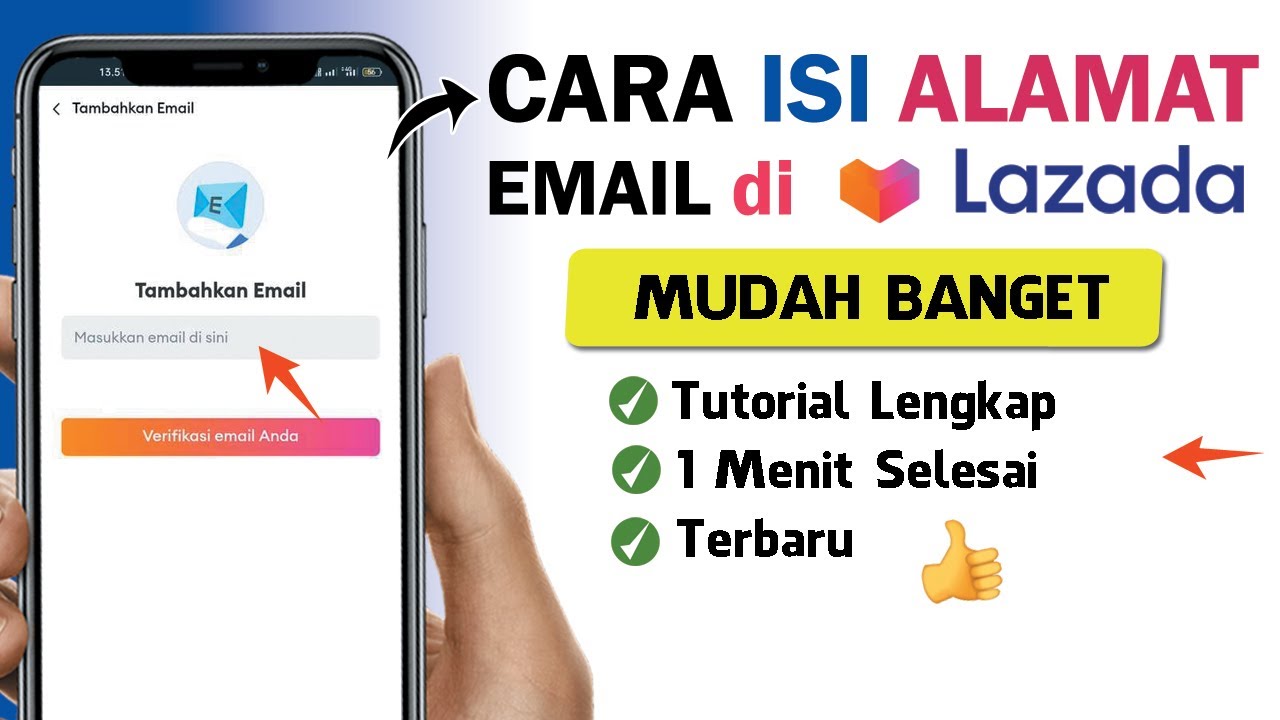 Mudah Banget ! Cara Menambahkan Alamat EMAIL di LAZADA Terbaru - YouTube