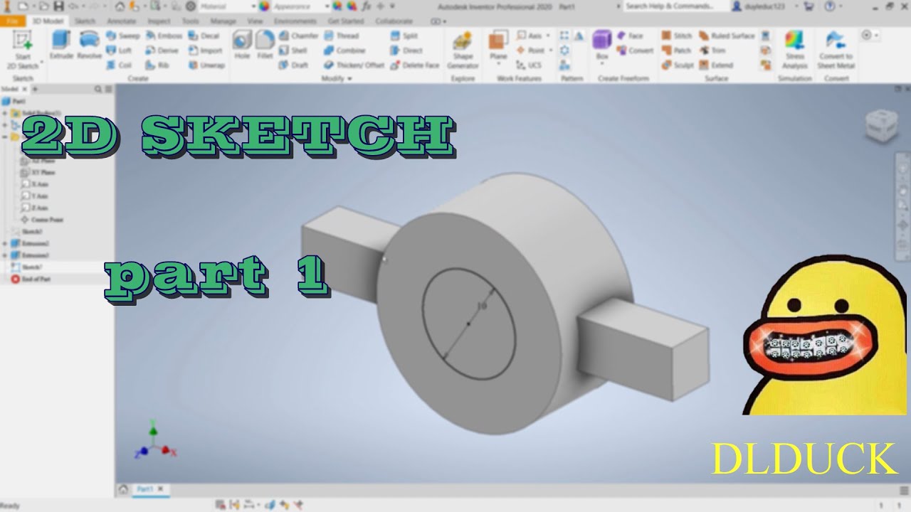 2D SKETCH | PHẦN 1 | Hướng dẫn không nhanh Autodesk Inventor 2020 ...