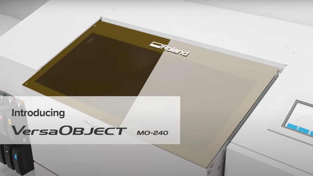 Roland DG | VersaOBJECT MO-240 Benchtop UV Flatbed Printer - YouTube