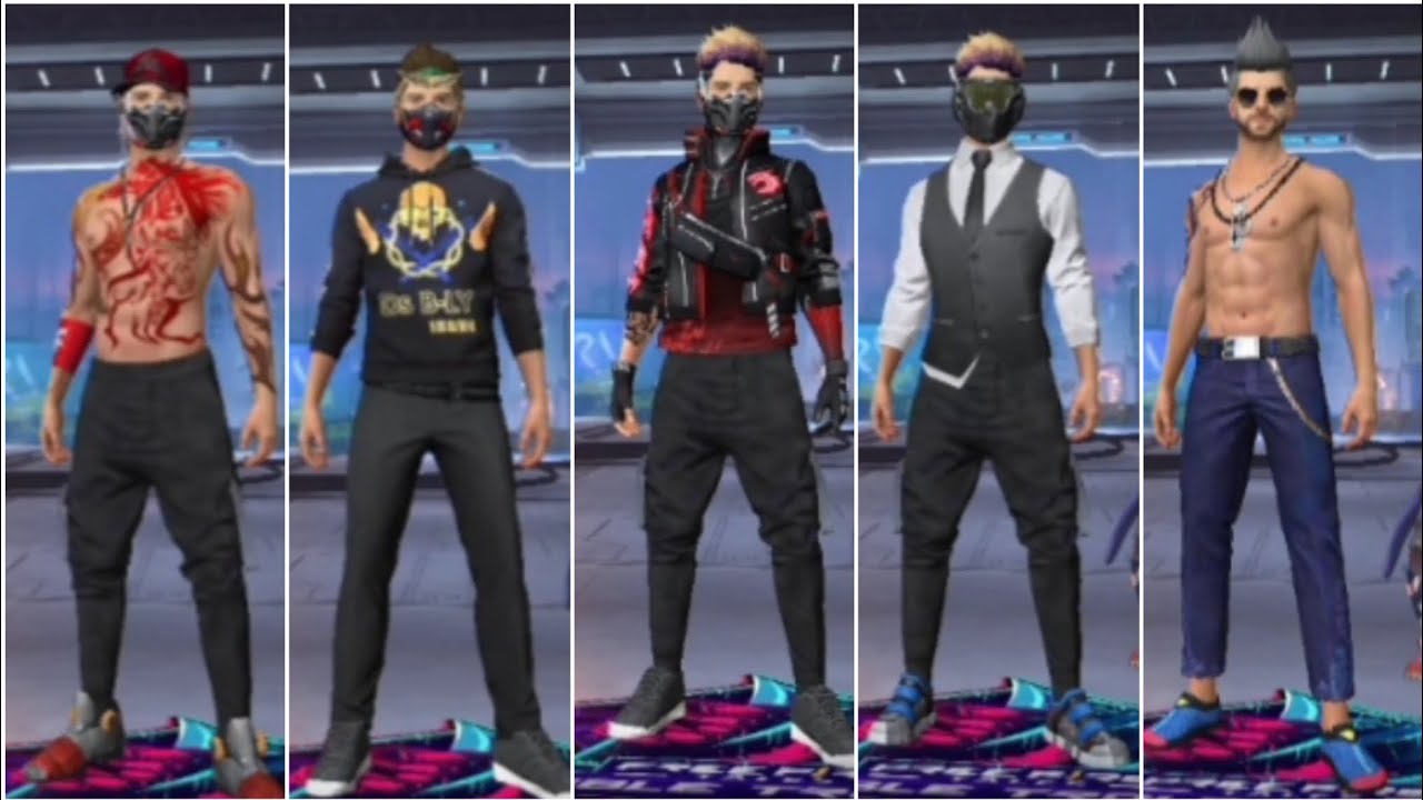 TOP 5 BEST FREE BUNDLE COMBINATIONS | PRO PLAYERS BUNDLE | FREEFIRE ...