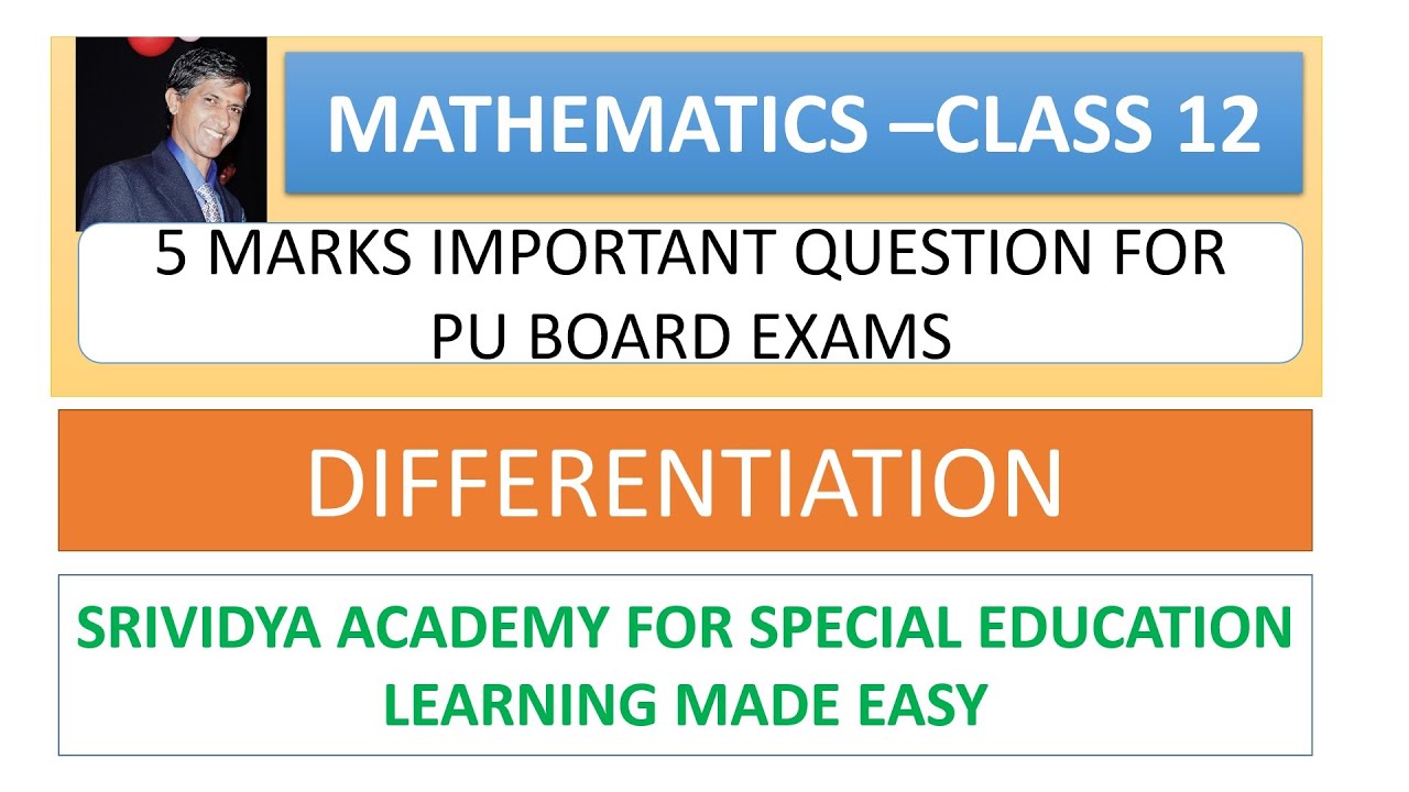 HIGHER ORDER DERIVATIVES #04/ SECOND ORDER DERIVATIVE CLASS 12 CBSE ...