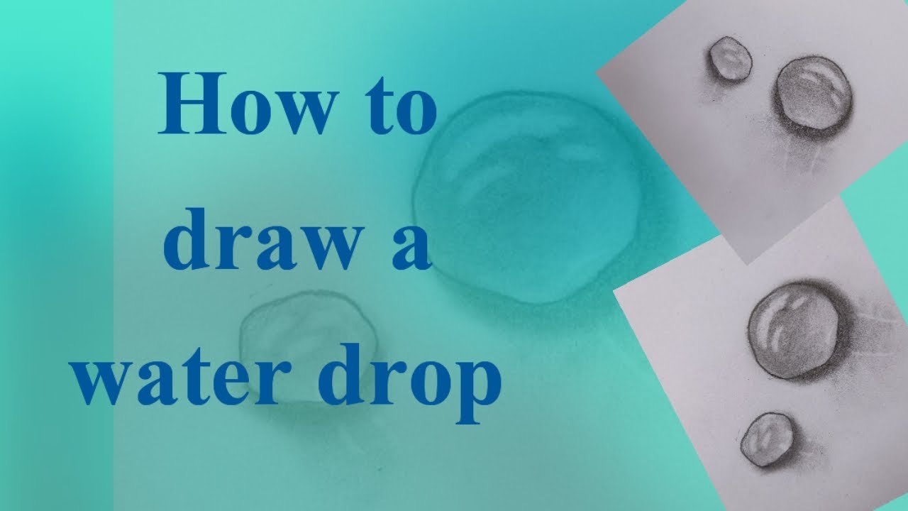 How to draw a water drop 💧 in easy way - YouTube
