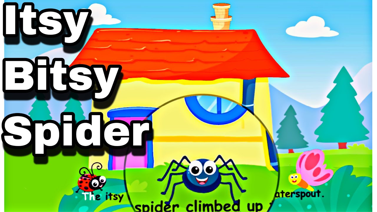 The itsy bitsy spider climbed up the waterspout nursery rhymes|kids ...