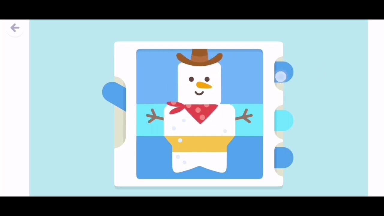 Sago mini school create snowman from shapes - YouTube