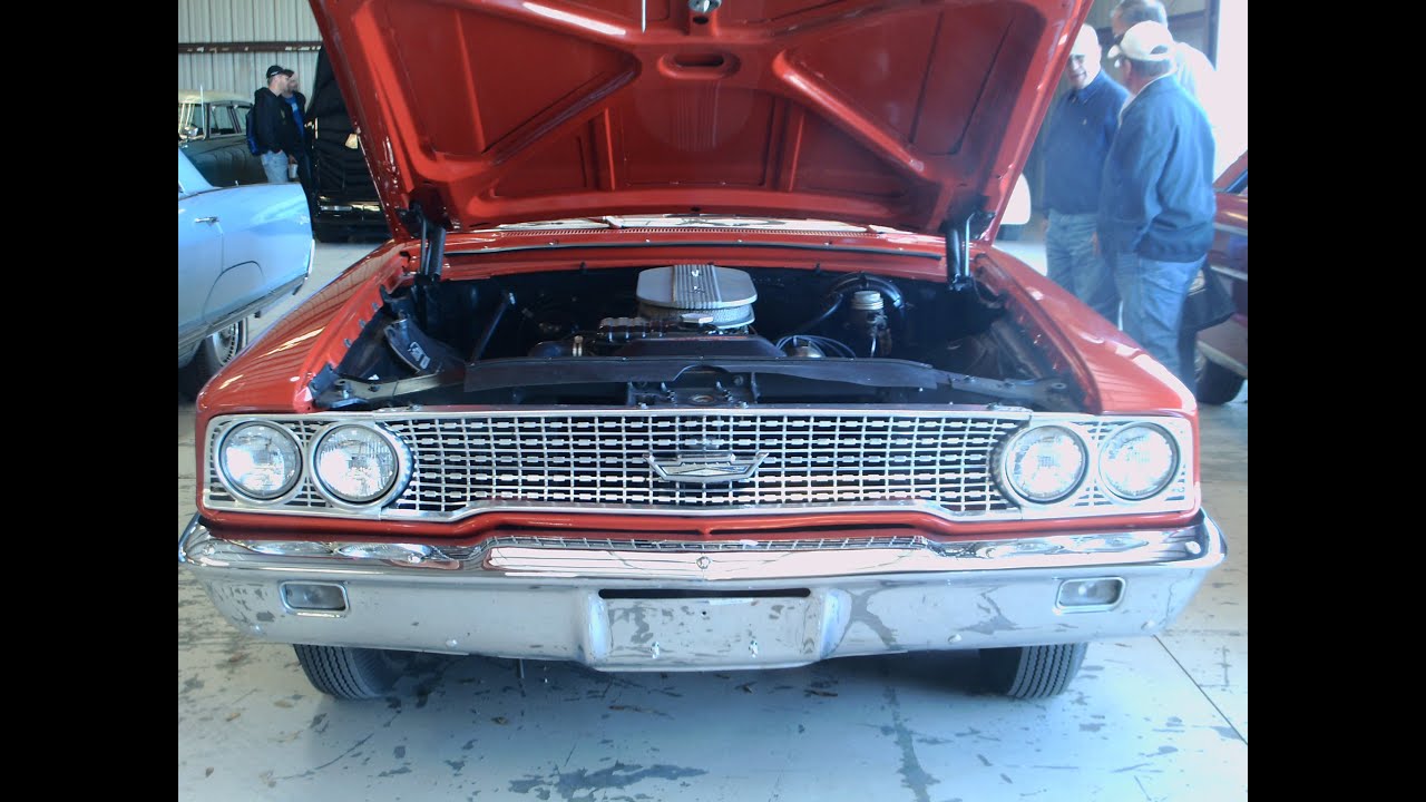1963 Ford Custom 300 Two Door Sedan Red LakelandLinder022616 - YouTube