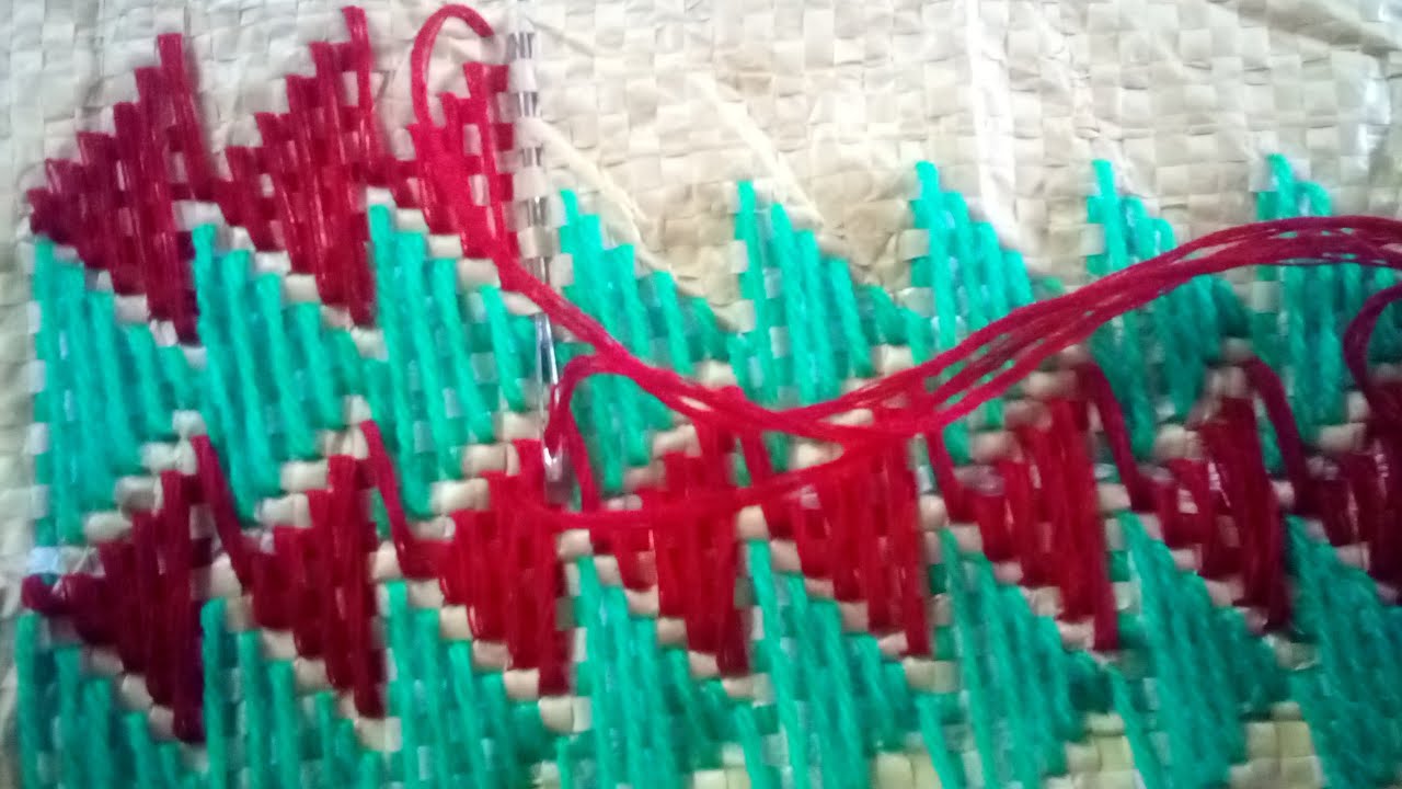 Ason design/ How to make sitting mat by plastic bosta - YouTube
