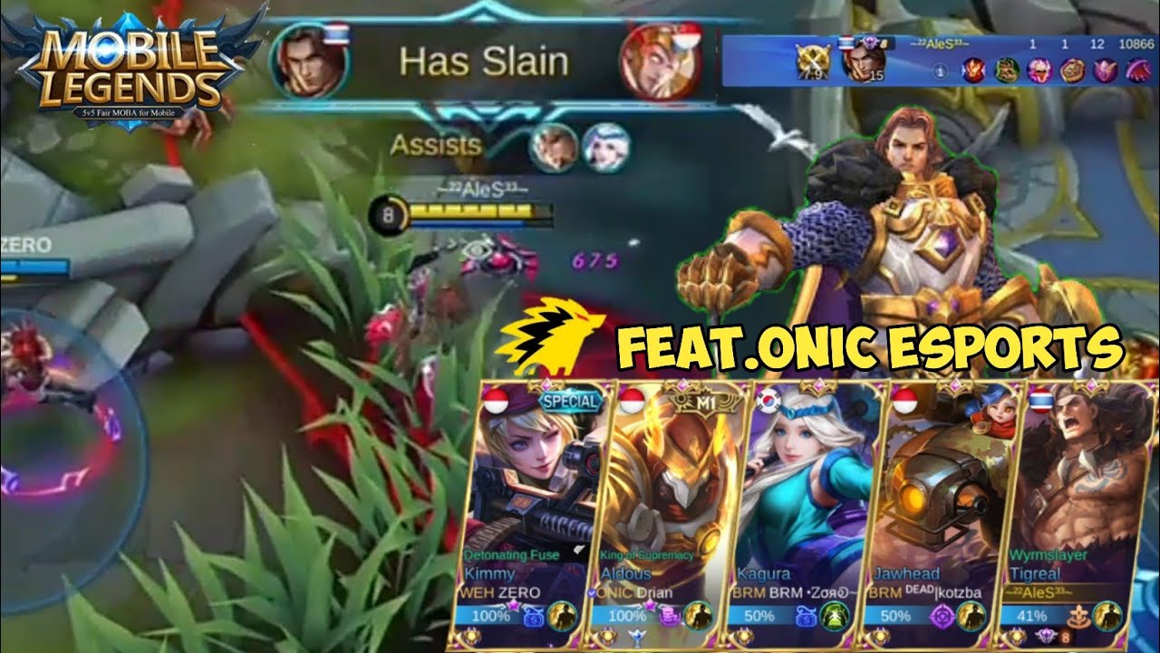 ALES TIGREAL FT ONIC ESPORTS - MALAH KETEMU ONIC CW SAMA LW DAN GENG ...