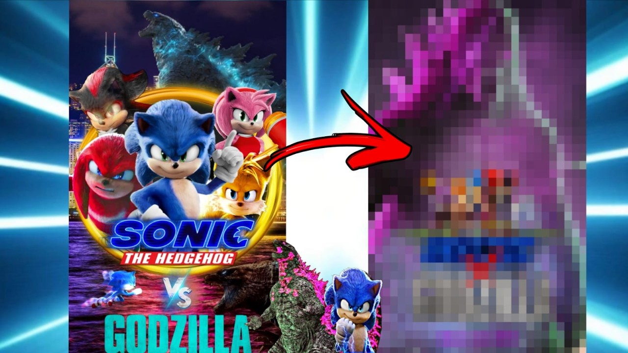 Making a custom Sonic X Godzilla poster crossover (Fan poster) - Sonic ...