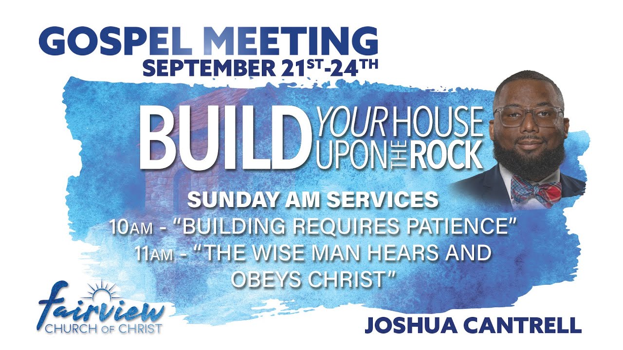 Fall Gospel Meeting - Joshua Cantrell - YouTube