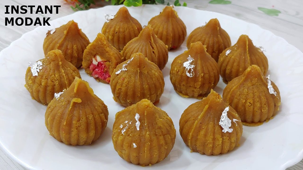 Modak | सिर्फ 3 चीजों से 10 मिनट में मोदक बनाए| Modak Recipe At Home ...