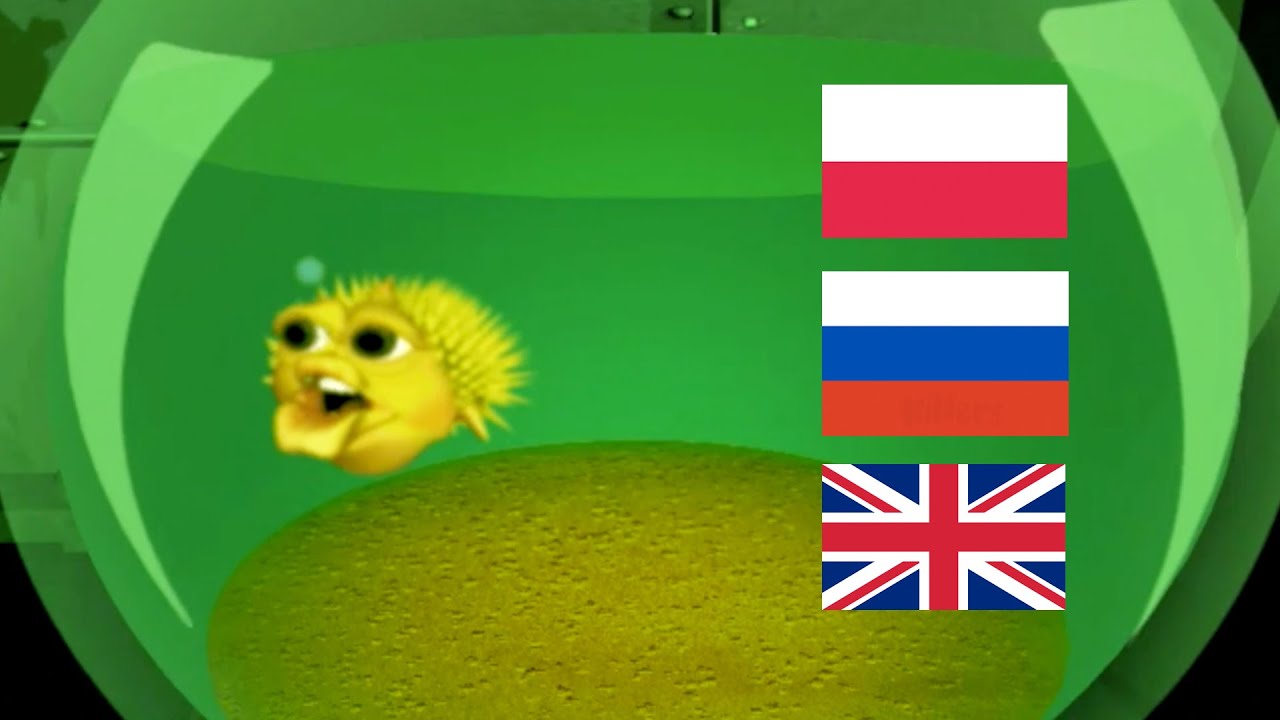 Yellow Singing Pufferfish in 3 languages Polish Russian English meme ...