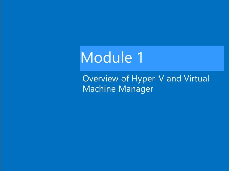 Module 1 Lab Video : Lab: Completing the Fabric for the VMM Environment ...