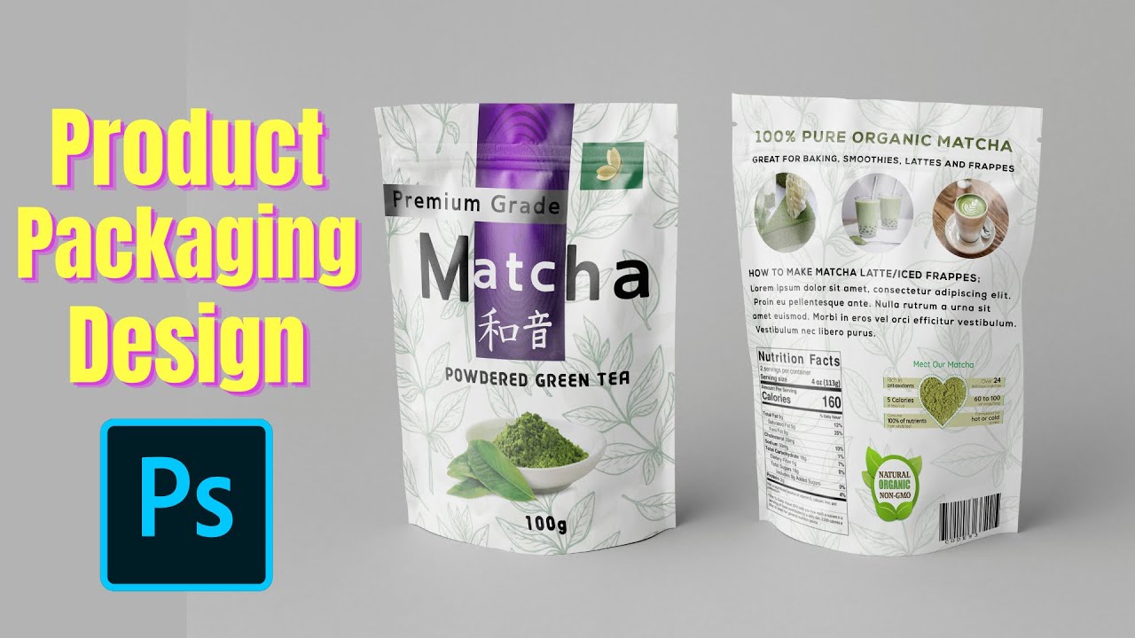 Product Packaging Design - Tutorial in Photoshop - YouTube