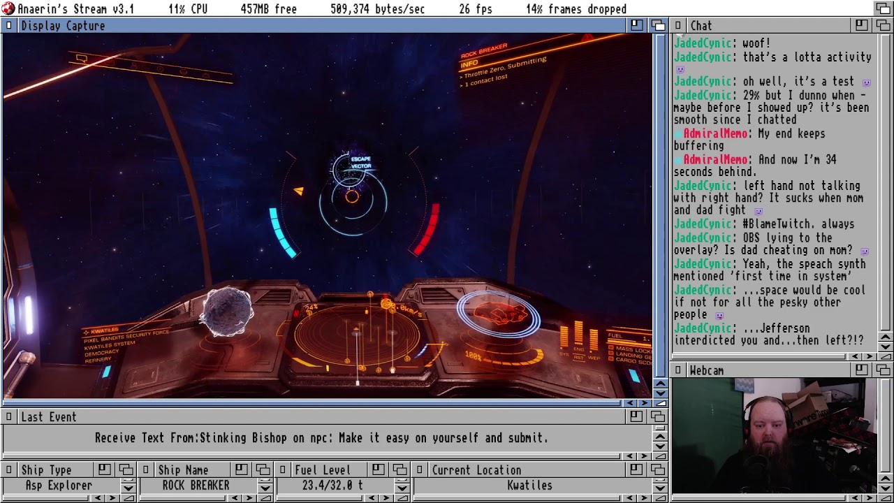 Elite Dangerous mining session, testing overlay - YouTube