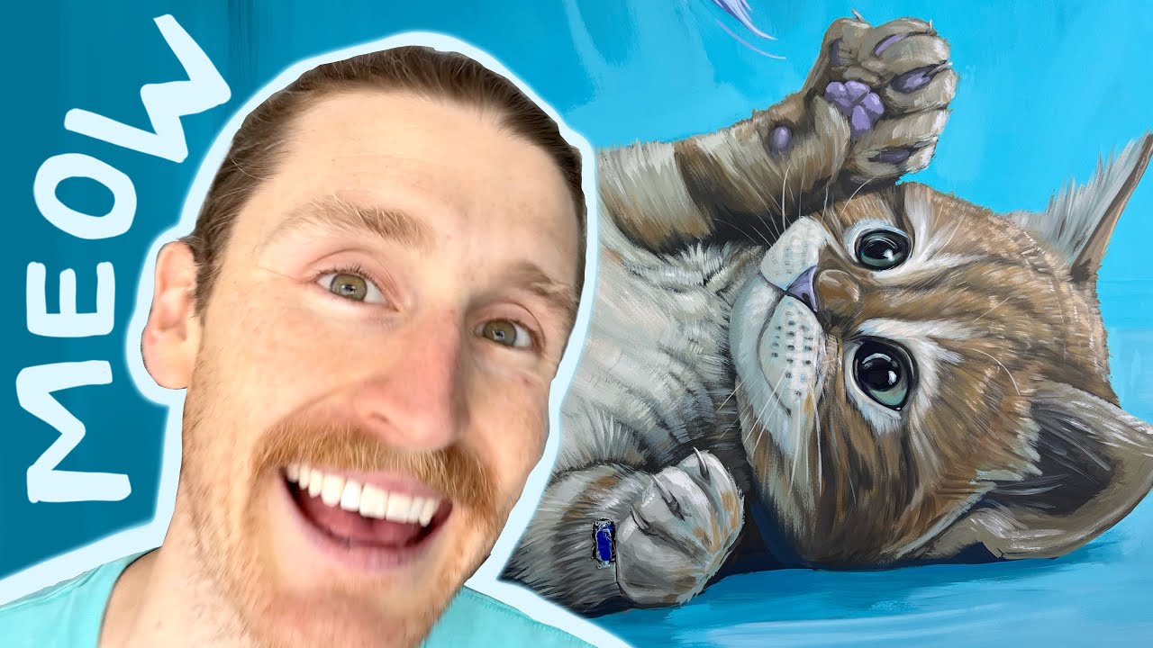 How to Paint CATS (Mural) - YouTube