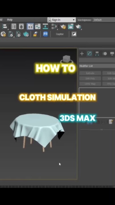 How to cloth simulation in 3ds max? #3dsmax #cloth #simulation #vray #tutorial #Architecture # ...