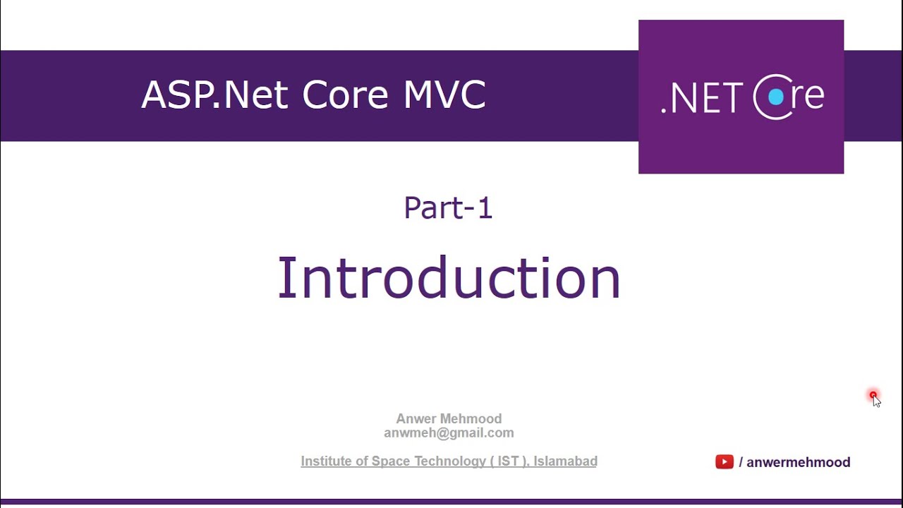 Lecture 01 Asp Net Core Mvc Lecture In Urdu Hindi Youtube