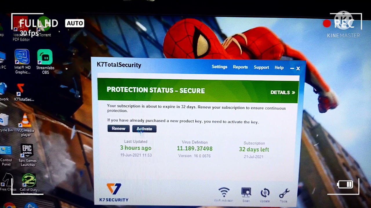 Activation of K7 Total Security - YouTube