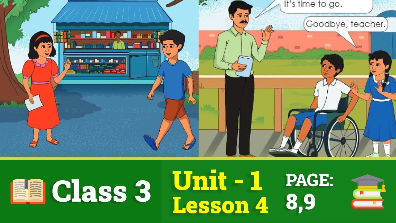 Class 3 English | Unit 1 | Lesson 4 | Goodbye 1 (Book 2025) - YouTube