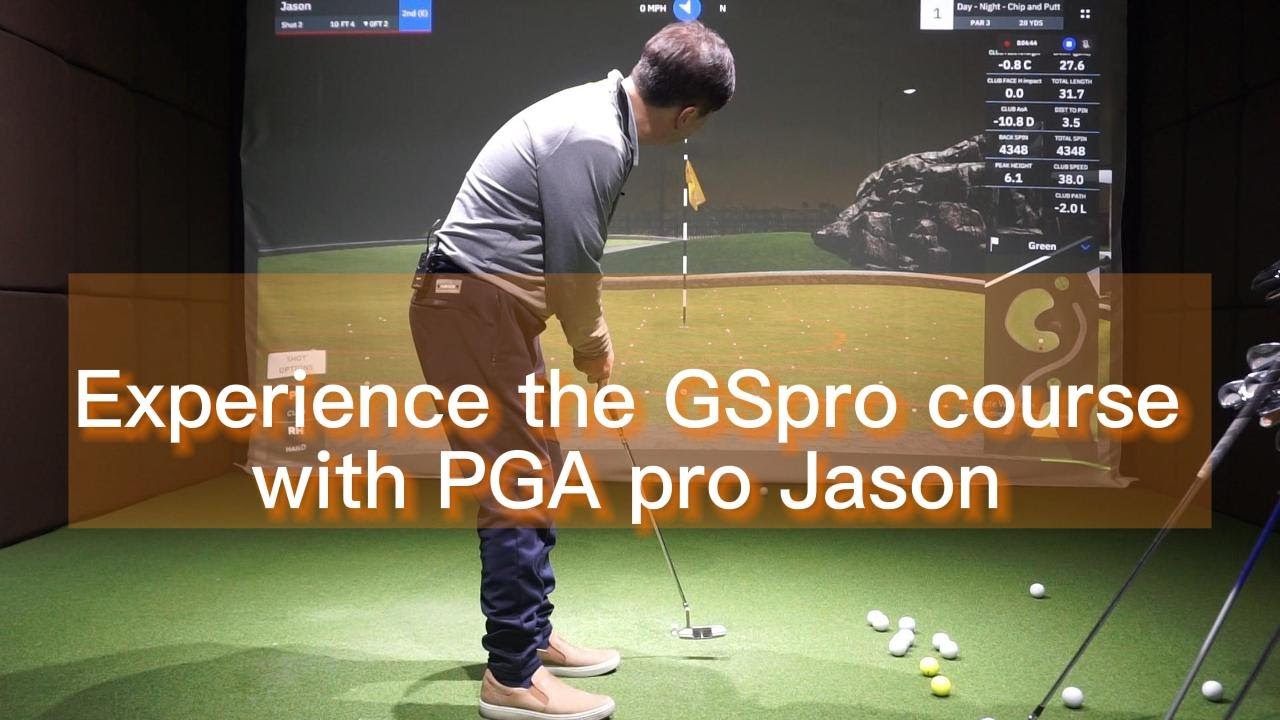 FlightScope/GSPRO Play 9 holes Dr.Golf JasonPGA "Day & Night Chip and ...