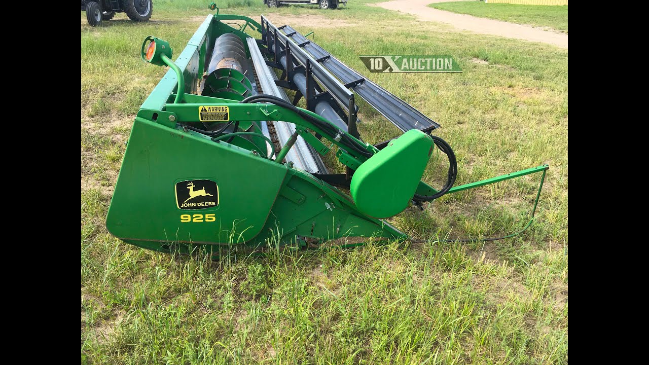 JOHN DEERE 925 Header 10X AUCTION AuctionTime/TractorHouse - YouTube