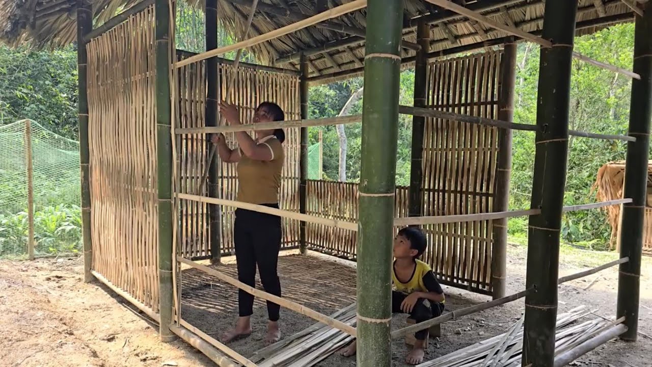 How to build a bamboo house kitchen from start to finish | Lý Thương ...