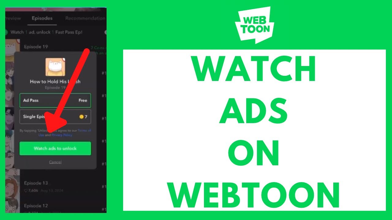 How to Watch Ads on WEBTOON (EASY!!) - YouTube