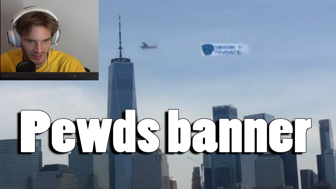Pewdiepie Banner Flew Over New York - YouTube
