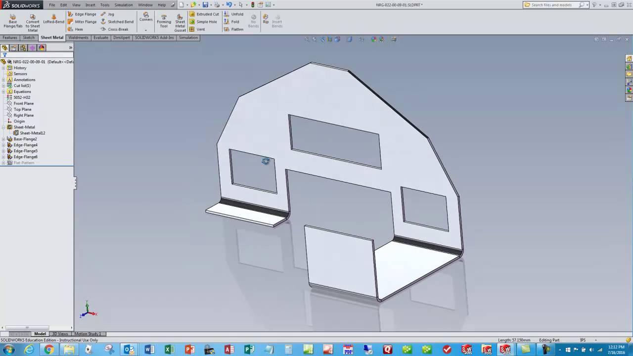 Solidworks - Sheet Metal Part Modeling - Assignment 09 - YouTube