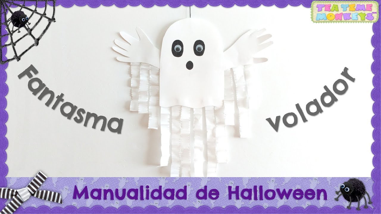 Fantasma Volador - Manualidad de Halloween - manualidad fácil para los ...