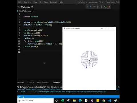 How to Draw Spiral Circle in Python Turtle graphic - YouTube