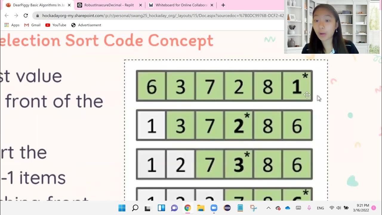 DearPiggy Basic Algorithms in Java - Selection Sort Written Code Tutorial - YouTube