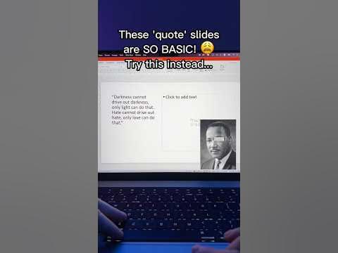 How to design a QUOTE SLIDE in PowerPoint 🤩 #powerpoint #shorts # ...