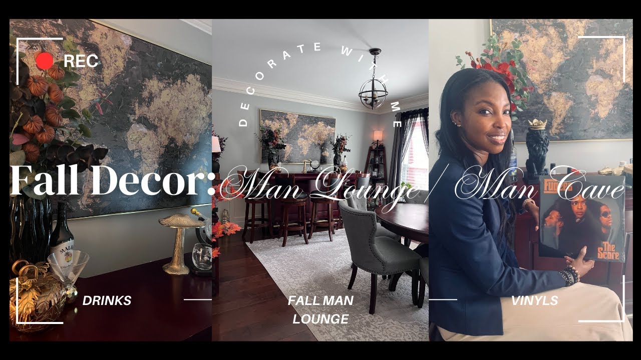 🍂 Fall Man Lounge/ Man Cave Transformation: Cozy Decorate with Me 🍂 ...