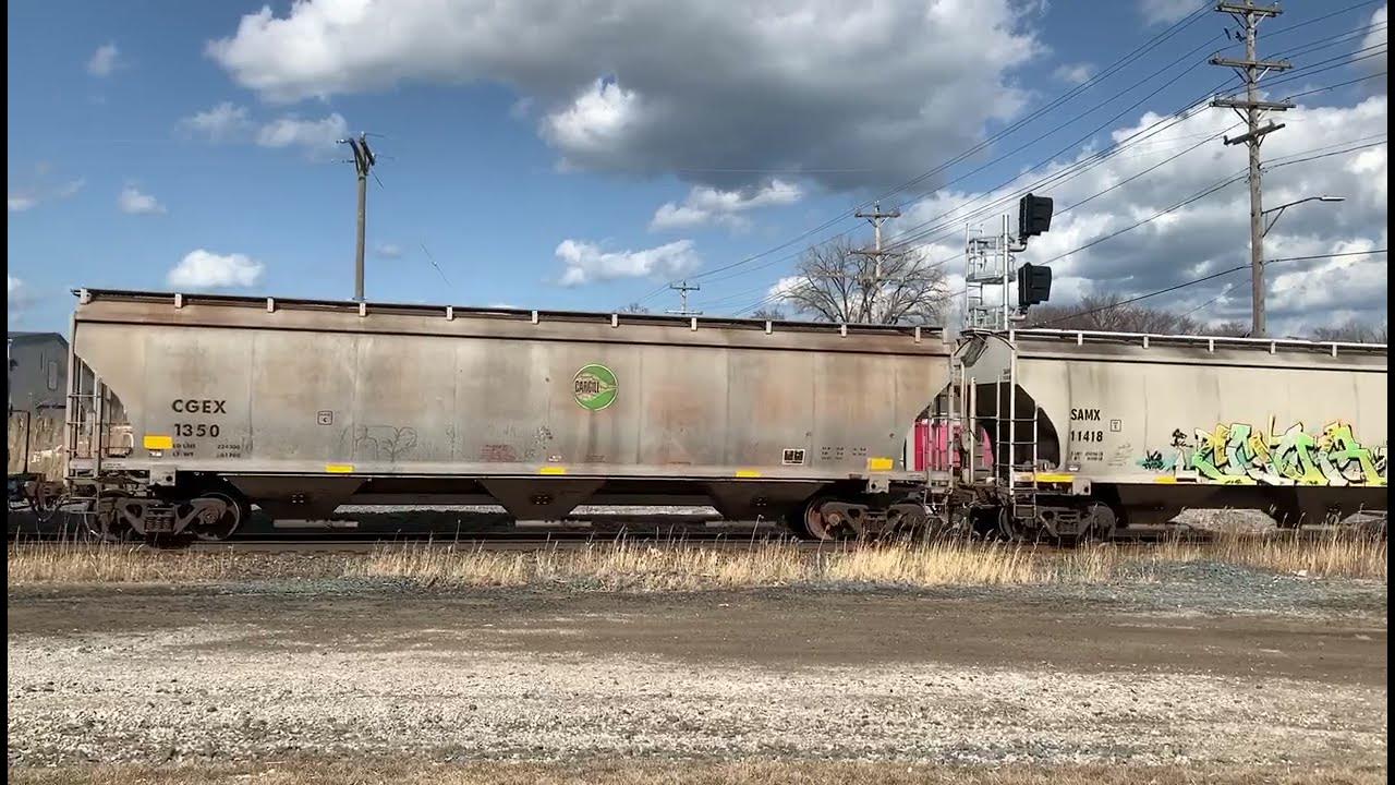 #3/11/21 CN #X397 WB Mixedfreight Leading With CN #3017. @ Port Huron, MI. - YouTube