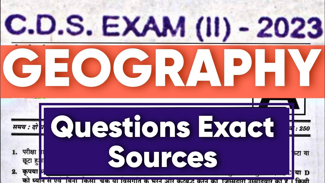 CDS 2 2023: Geography analysis with EXACT SOURCES | CDS 2 2023 Paper ...