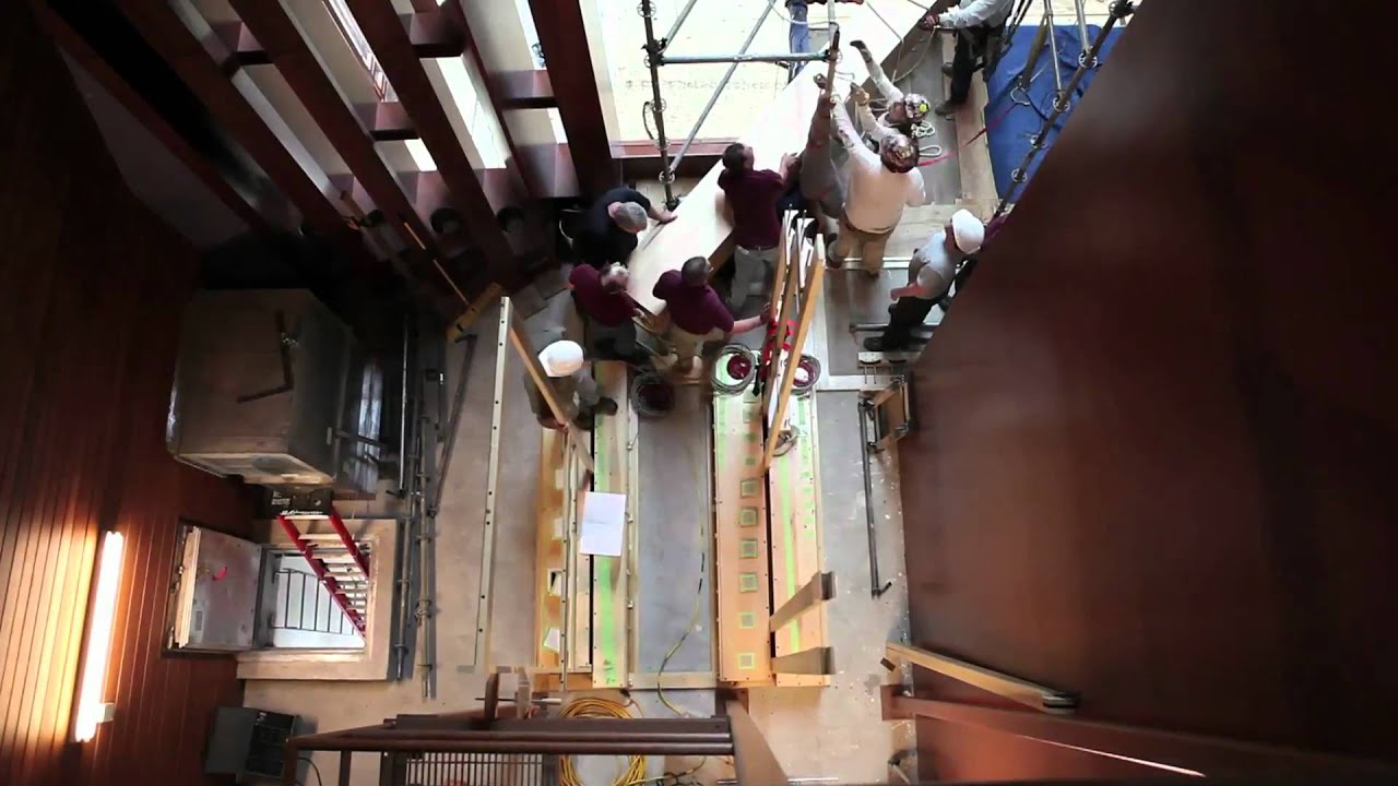 Bourdon Pipe Installation Opus 89 Dobson Pipe Organ - YouTube
