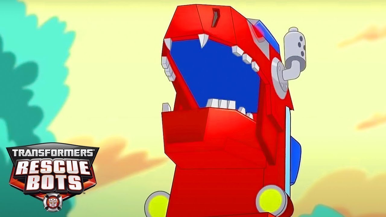 Here's Optimus Prime's Dino Mode! | Transformers: Rescue Bots | Kids ...